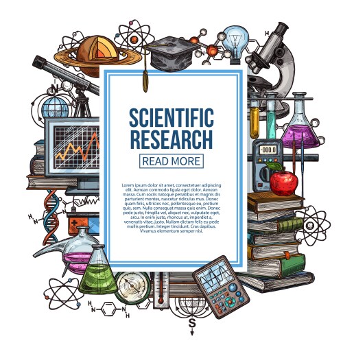 Diagnostic laboratory poster with lab equipments Vector Image