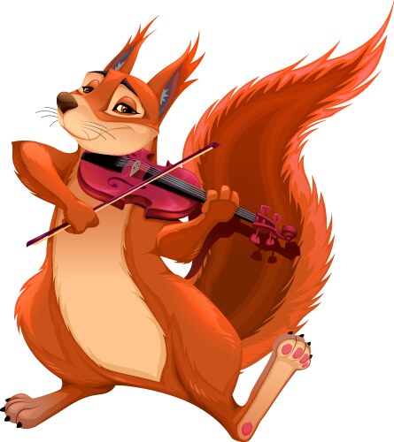 Insect playing music in nature Royalty Free Vector Image