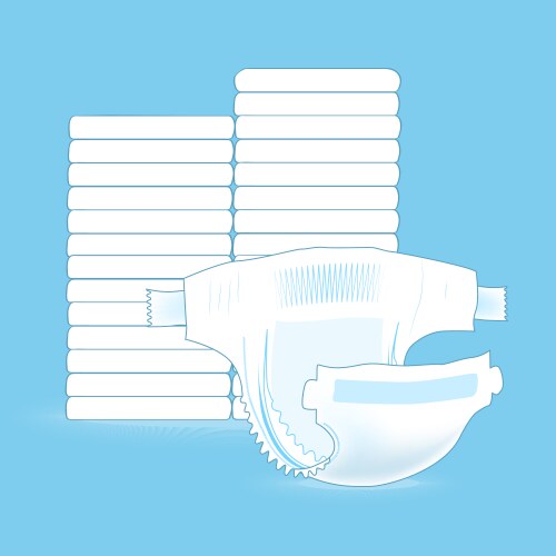 Isometric baby diapers Royalty Free Vector Image