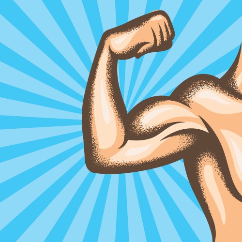 Strong muscular arm Royalty Free Vector Image - VectorStock