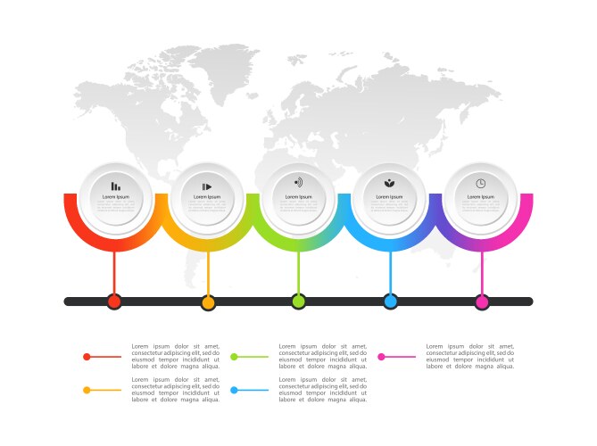 Business data visualization infographic concept Vector Image