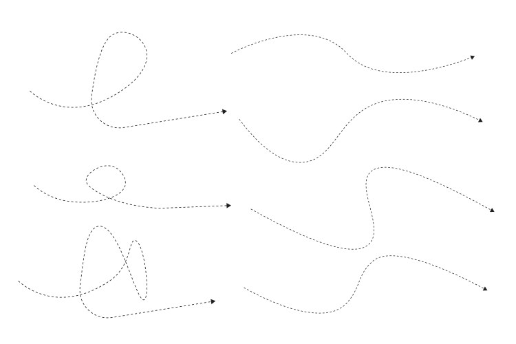 Dashed line arrows Royalty Free Vector Image - VectorStock