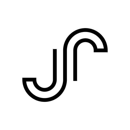 Jr letter monogram logo icon design Royalty Free Vector