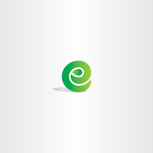 E logo letter green icon leaf natural symbol Vector Image