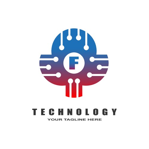 Future technology logo Royalty Free Vector Image