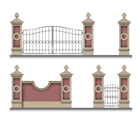 Garden gate Royalty Free Vector Image - VectorStock