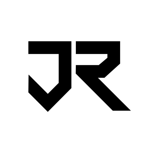 Jr letter monogram logo icon design Royalty Free Vector