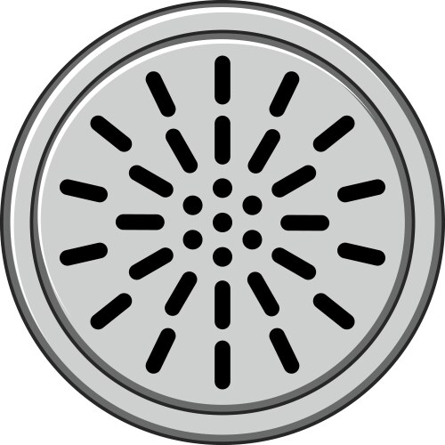 Grating drain cover cartoon Royalty Free Vector Image