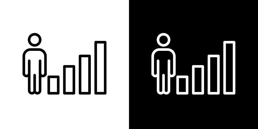 Personal development icon set human career growth Vector Image