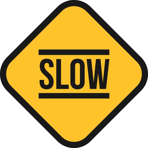 Slow Royalty Free Vector Image - VectorStock