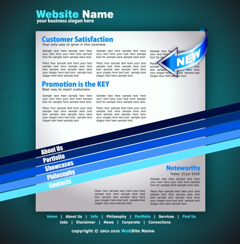 Notepad web template Royalty Free Vector Image