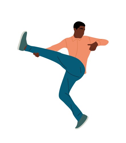 Man dancing street dance in urban hip hop style Vector Image