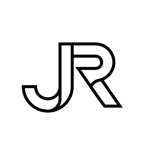 Jr letter monogram logo icon design Royalty Free Vector