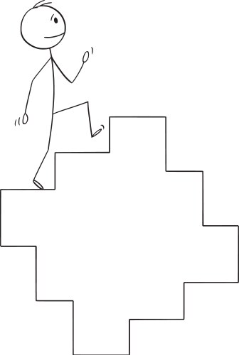 Stickman Stairs Vector Images (over 100)