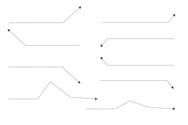 Dashed line arrows Royalty Free Vector Image - VectorStock