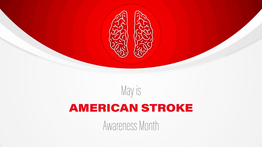 May is american stroke awareness month Royalty Free Vector