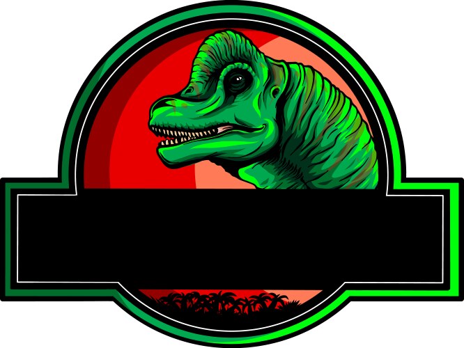 World of dinosaurs logo Royalty Free Vector Image