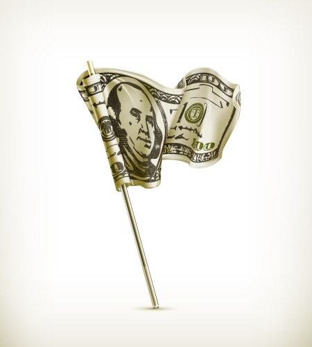 Money roll with dollar banknotes Royalty Free Vector Image