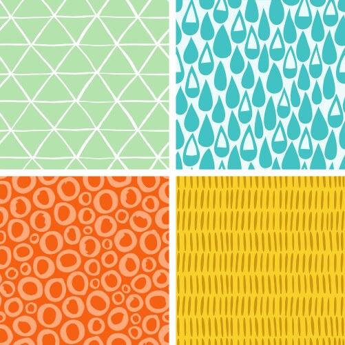 Doodle abstract patterns Royalty Free Vector Image