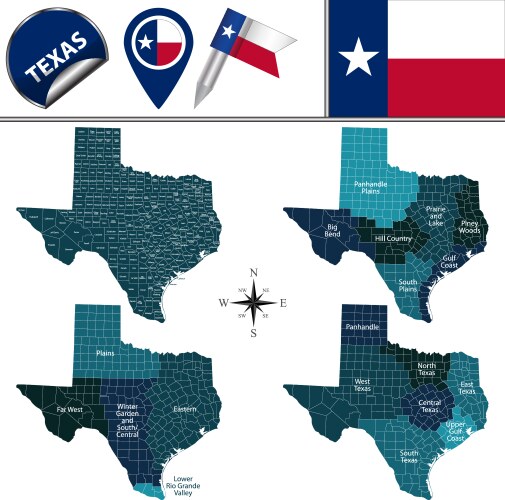 Texas Map Vector Images (over 5,900)