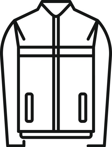 Jacket zipper icon simple style Royalty Free Vector Image