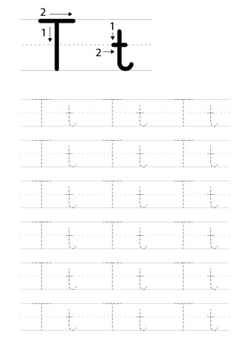 Abc Alphabet Letters Tracing Worksheet Vector Images (over 3,700)
