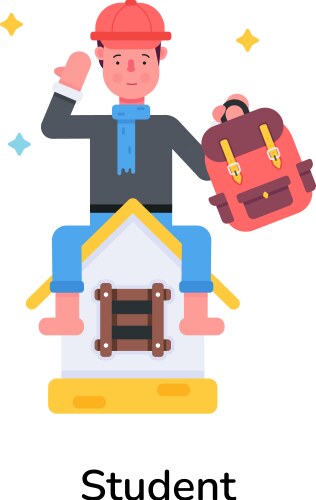 School student Royalty Free Vector Image - VectorStock