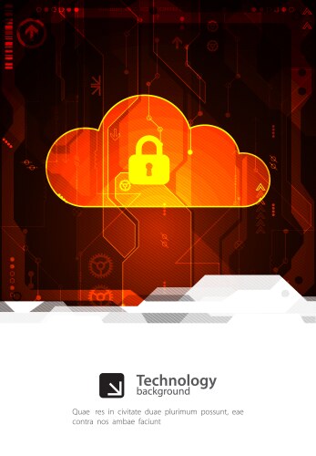 Abstract security cloud technology background Vector Image