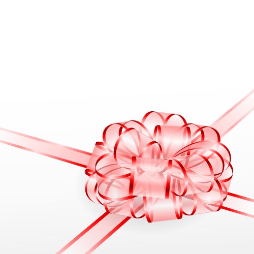 Red transparent bow Royalty Free Vector Image - VectorStock