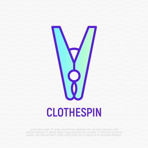 Clothes pin set Royalty Free Vector Image - VectorStock