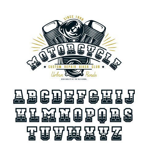 Biker Font Vector Images (over 430)