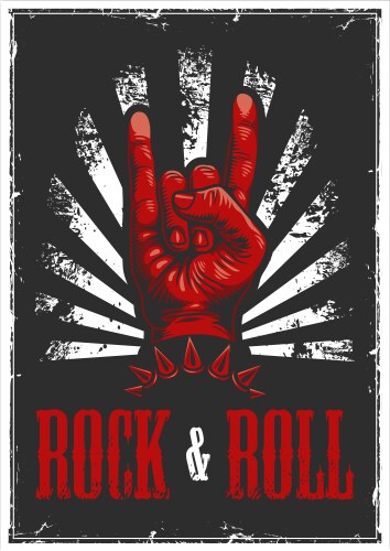 Hand in rock n roll sign Royalty Free Vector Image