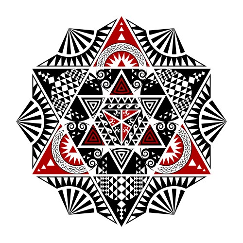 Polynesian ornamental tattoo Royalty Free Vector Image