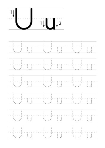 Abc Alphabet Letters Tracing Worksheet Vector Images (over 3,700)