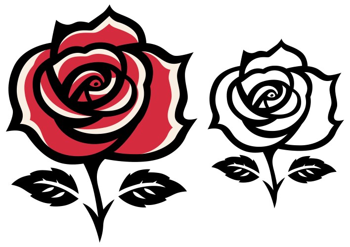 Rose Stylized Vector Images (over 5,500)