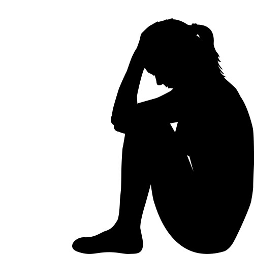Sad Girl Silhouette Vector Images (over 1,200)