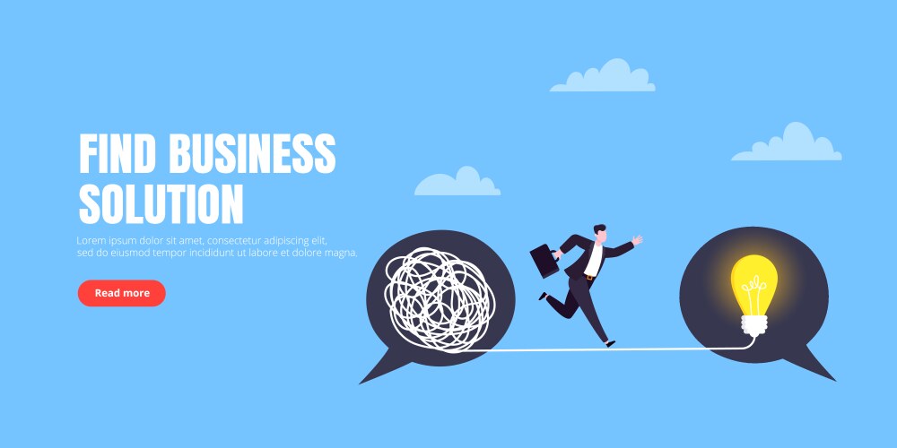 Understanding problem solution simplify challenge Vector Image