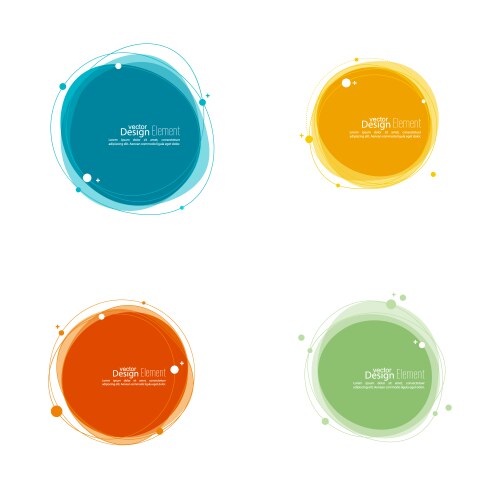 Round shape banners abstract color graphic design Vector Image