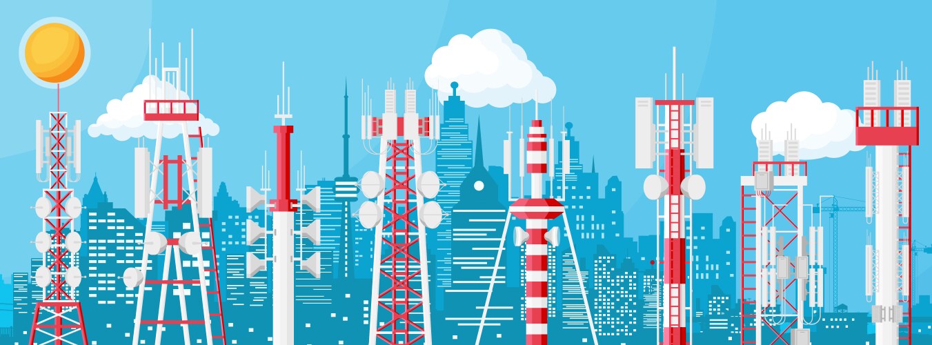 Cellular Tower Vector Images (over 4,100)