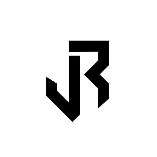 Jr letter monogram logo icon design Royalty Free Vector