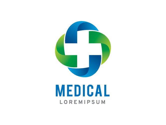 Medical center logo template Royalty Free Vector Image