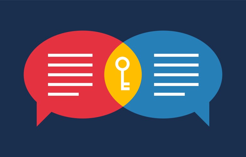 Key features flat concept icon Royalty Free Vector Image