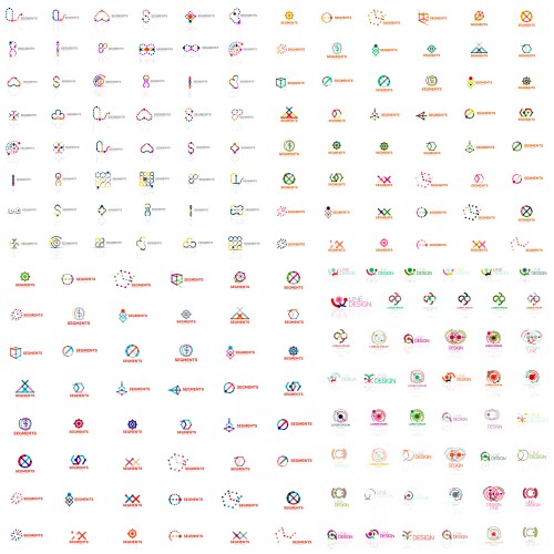 Huge logo mega set Royalty Free Vector Image - VectorStock