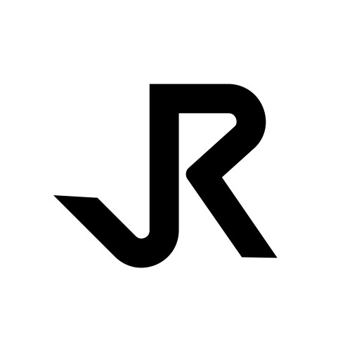 Jr letter monogram logo icon design Royalty Free Vector