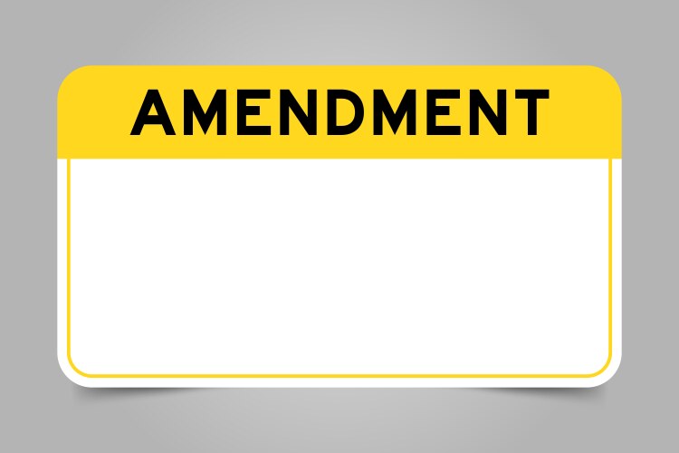 Amendment Label Banner – Royalty-Free Vector | VectorStock