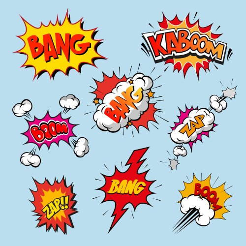 Comic book explosion Royalty Free Vector Image