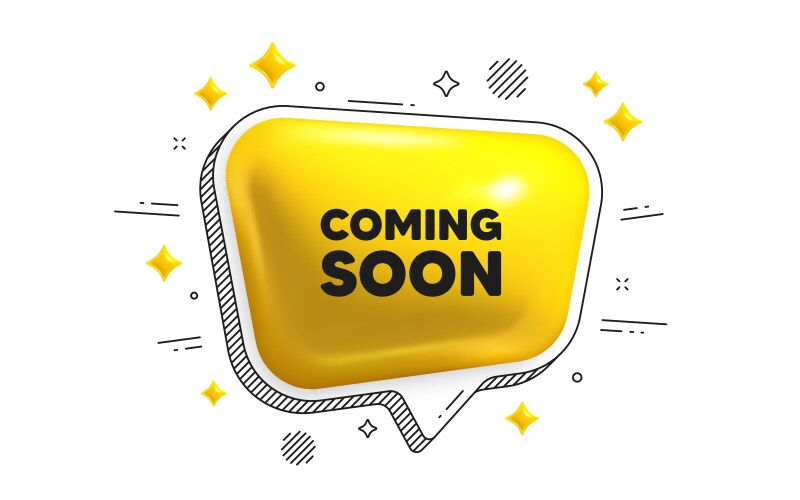 Coming soon tag promotion banner sign chat Vector Image Coming soon tag promotion banner sign chat Vector Image
