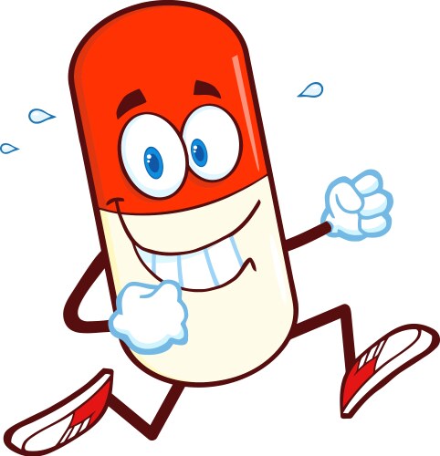 Pill cartoon Royalty Free Vector Image - VectorStock