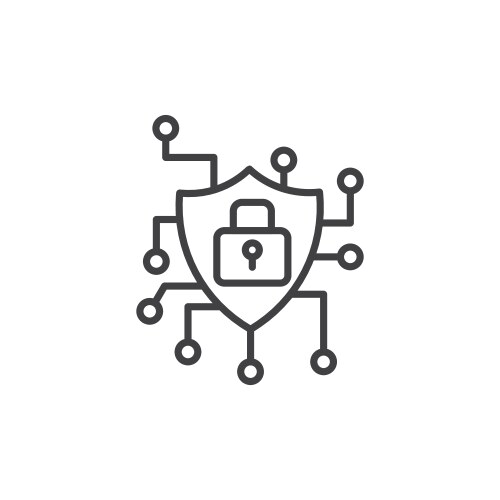 Cyber security icon set Royalty Free Vector Image