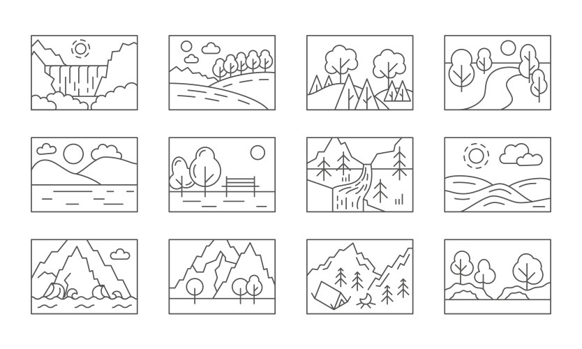 Scenery Outline Vector Images (over 8,100)